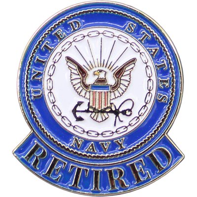 PIN / NAVY RETIRED@ (USE 77378)