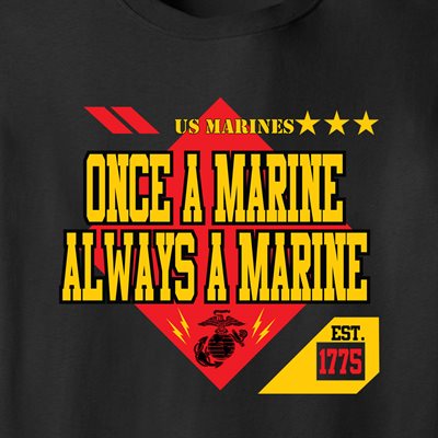 T / USMC ONCE, ALWAYS A MARINE@