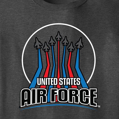 TRANS- AIR FORCE RED AND BLUE FIGHTER JETS