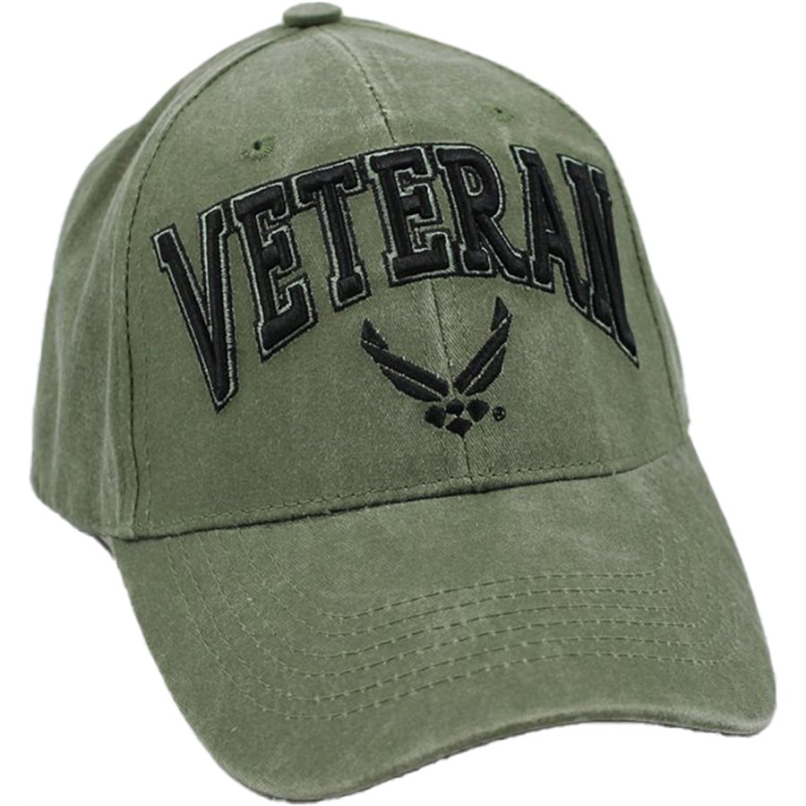 CAP-VETERAN W / AIR FORCE LOGO 3-D (OD)