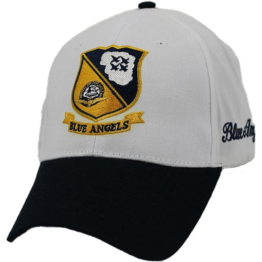 CAP-BLUE ANGELS CAP (WHITE CAP W / BLUE VISOR)!
